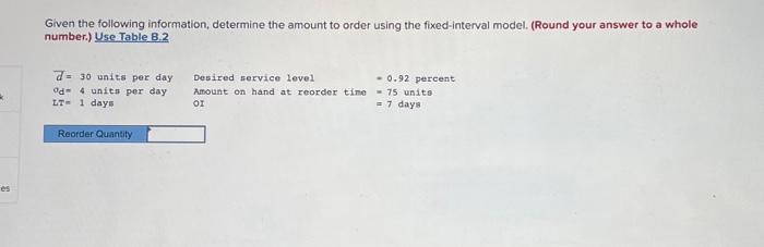 Solved Given the following information, determine the amount | Chegg.com