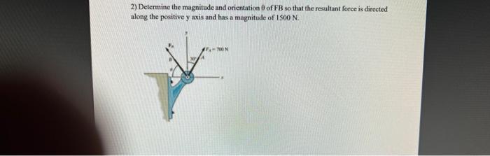 Solved 2 Determine The Magnitude And Orientation θ Of Fb So
