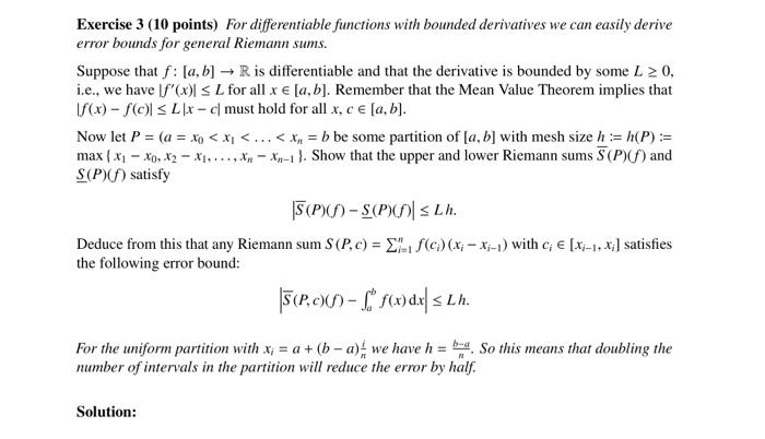 Solved Exercise 3 (10 points) For differentiable functions | Chegg.com
