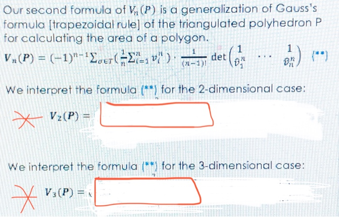 Solved Volume of an n-simplex The volume of an n - simplex | Chegg.com
