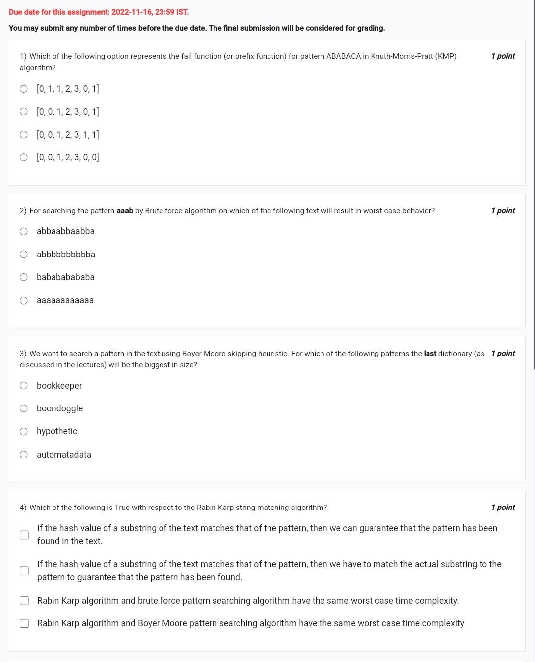 Solved Due date for this assignment: 2022−11−16,23:59 IST. | Chegg.com