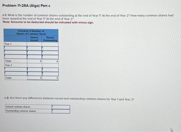 Solved Required information Problem 11-26A (Algo) Recording | Chegg.com