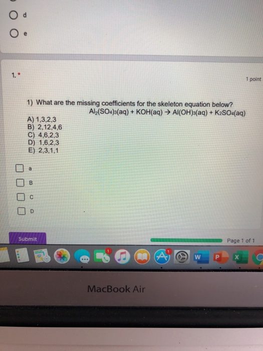 Solved loo 1 point 1) What are the missing coefficients for | Chegg.com