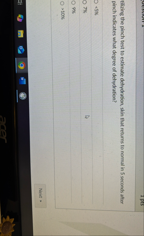 Solved Tilizing The Pinch Test To Estimate Dehydration Skin Chegg