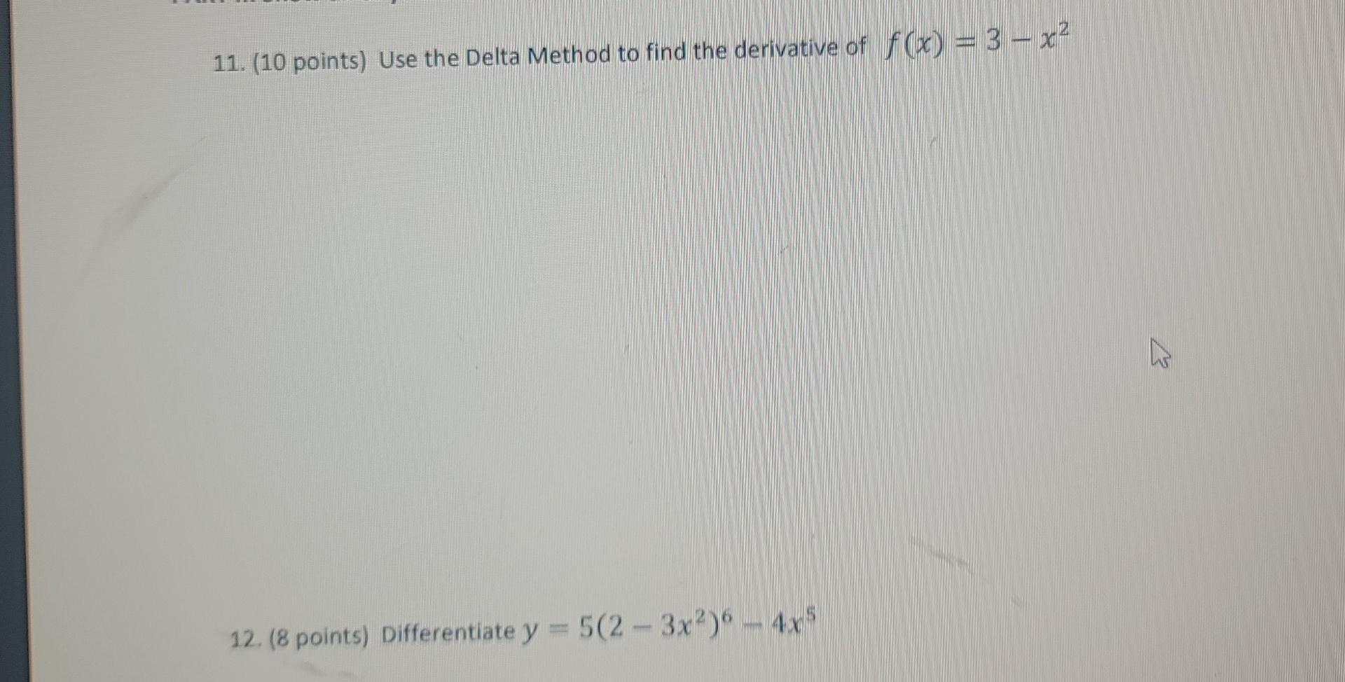 Solved 11. (10 points) Use the Delta Method to find the | Chegg.com
