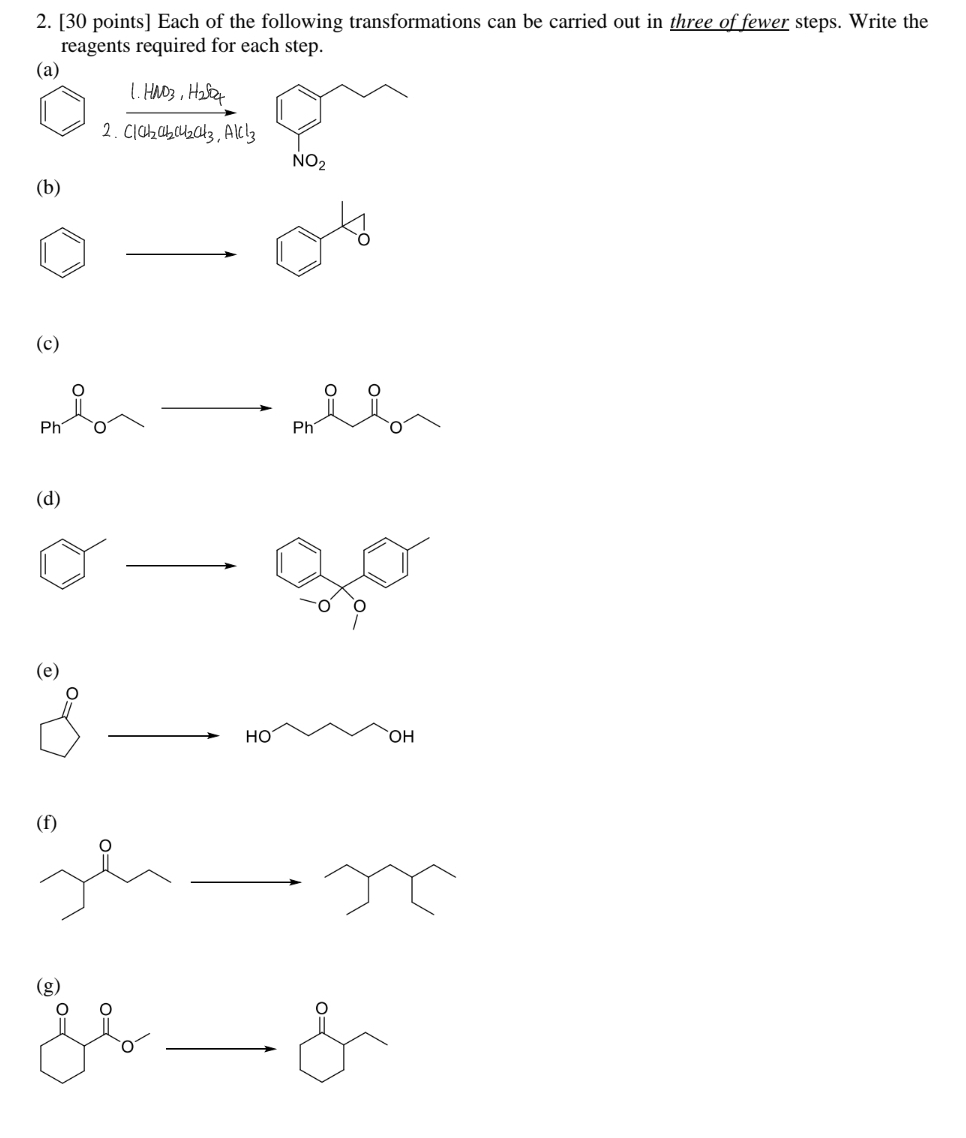 Solved [30 ﻿points] ﻿Each of the following transformations | Chegg.com