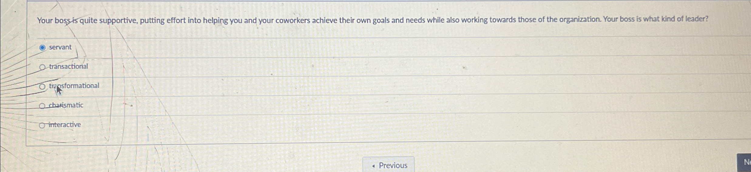 Solved Your bossis quite supportive, putting effort into | Chegg.com