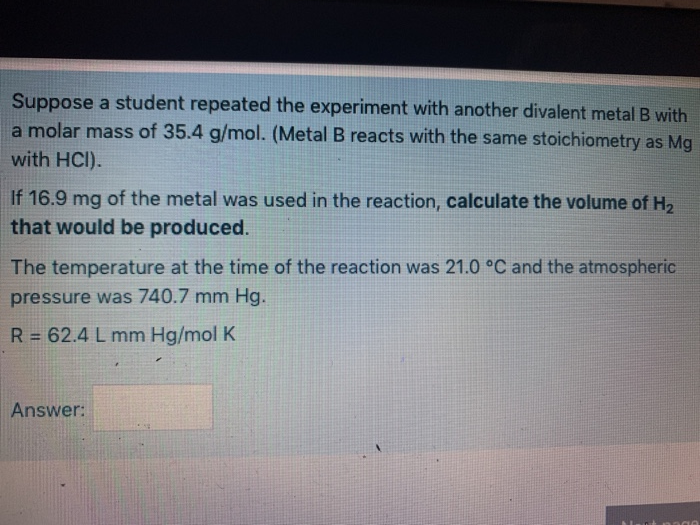 Solved Suppose a student repeated the experiment with | Chegg.com