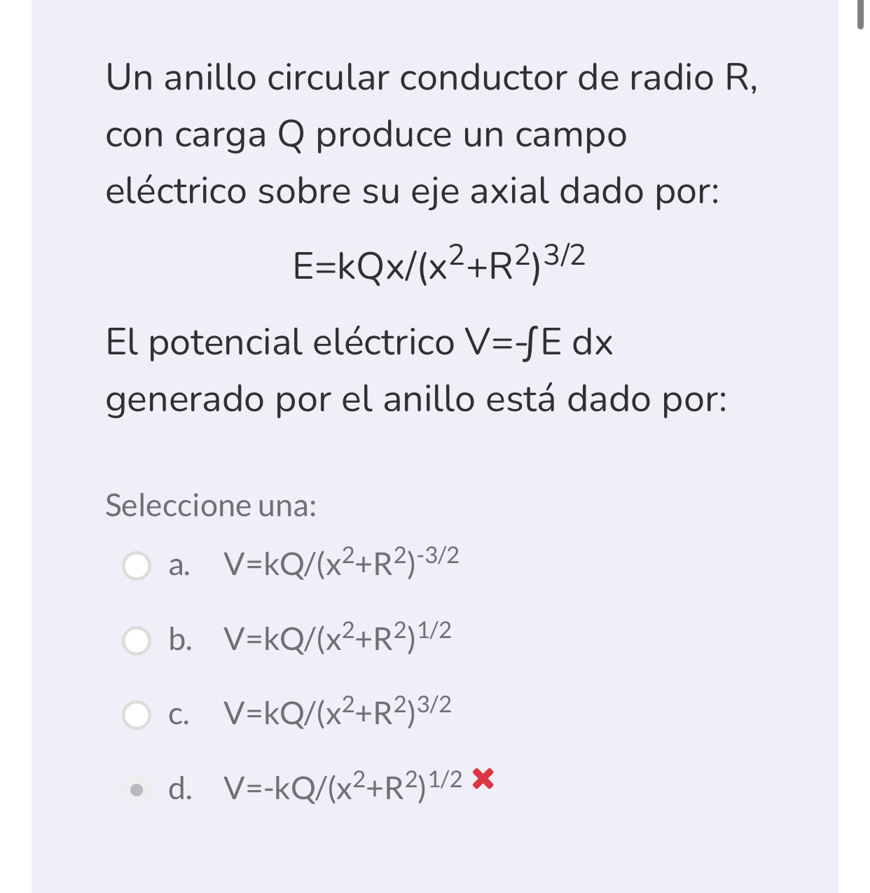 Solved Un anillo circular conductor de radio R, ﻿con carga Q | Chegg.com