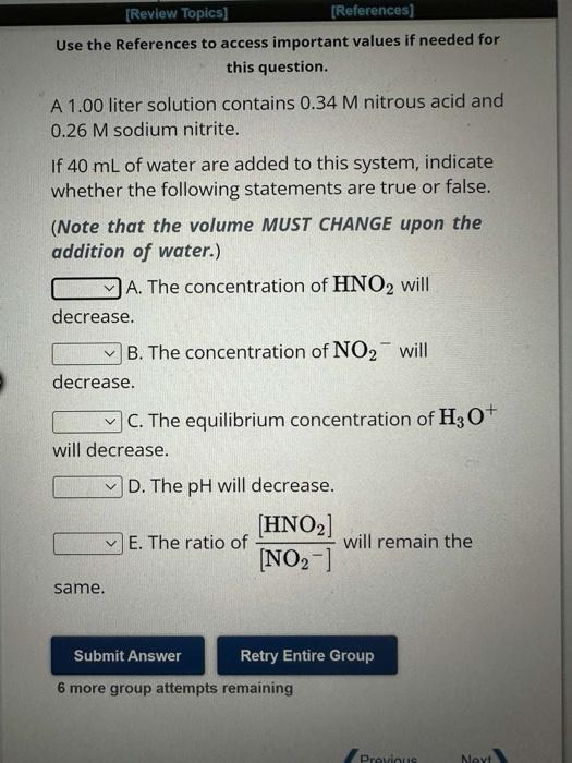 Solved [Review Topics] [References] Use the References to | Chegg.com