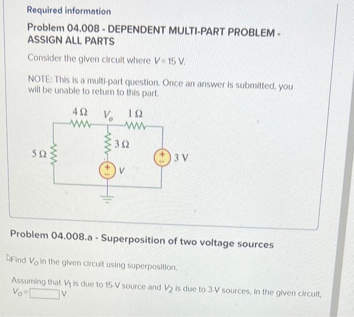 Solved Required Information Problem 04008 Dependent 
