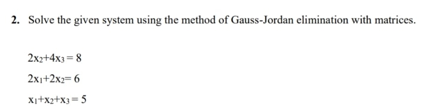 Solved Solve the given system using the method of | Chegg.com