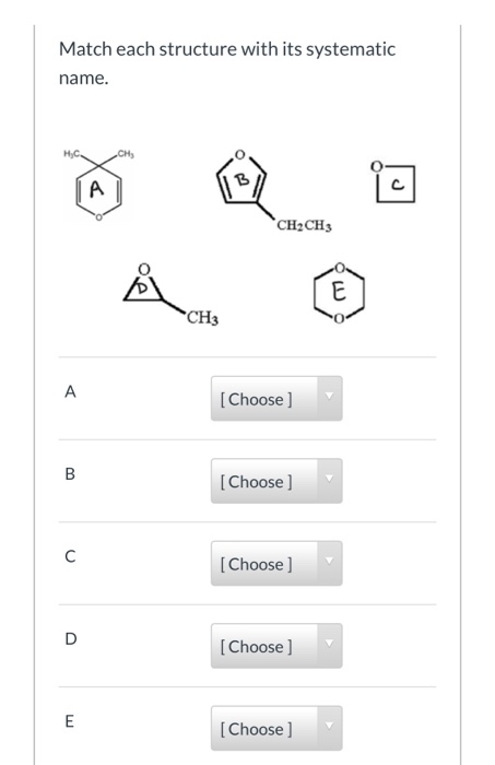 Solved Match each structure with its systematic name. CH2 | Chegg.com