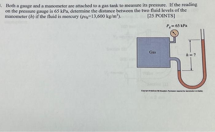 Solved Both a gauge and a manometer are attached to a gas | Chegg.com