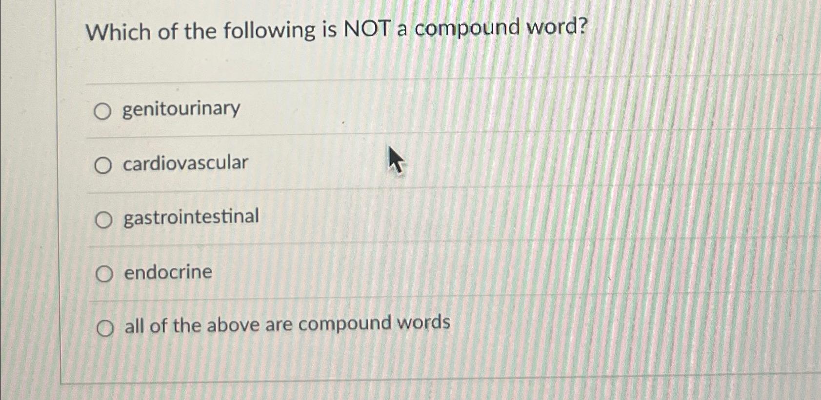 Solved Which of the following is NOT a compound | Chegg.com