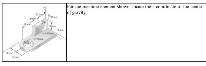 Solved For the machine element shown, locate the x | Chegg.com