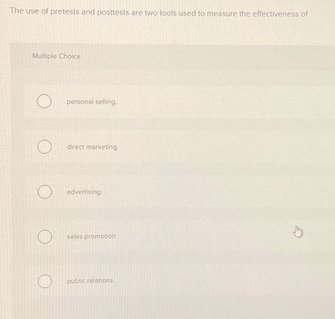 Solved The use of pretests and posttests are two tools used | Chegg.com