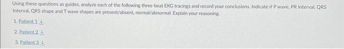 Solved Using these questions as guides, analyze each of the | Chegg.com