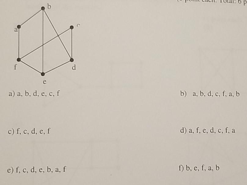 Solved Determine If The Given Lists Of Vertices Form A Path 7779