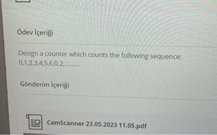Solved Design a counter which counts the following sequence: | Chegg.com
