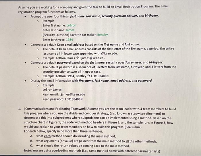 Solved Assume you are working for a company and given the | Chegg.com