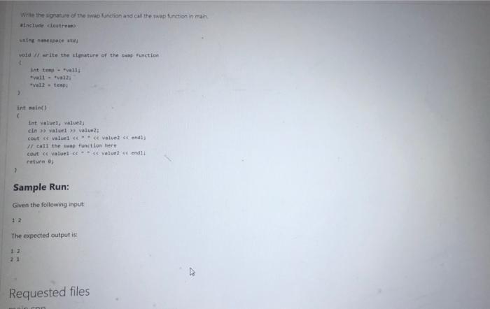 Solved Sample Run: Dette Requested files Sample Run: Gegut | Chegg.com