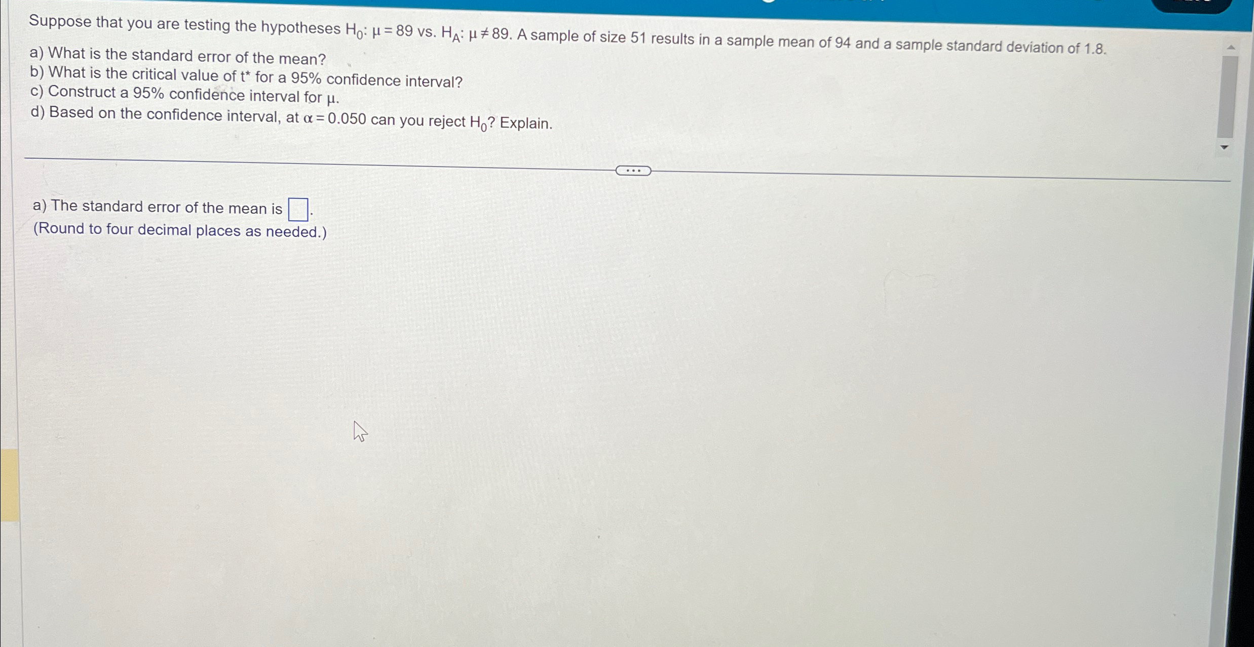 Solved Please answer parts A, ﻿B, ﻿C, ﻿and D Suppose that | Chegg.com