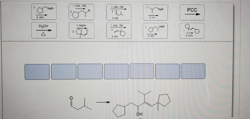 Solved 1. LDA -780 Mg: 1. LDA -7C 29 Мав Br PCC 2. HC 3 HCI | Chegg.com