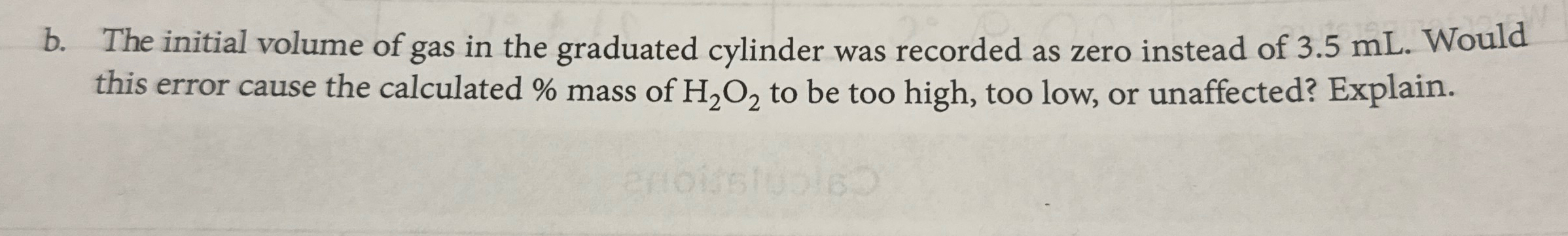High Quality SOLUTION b. ﻿The initial volume of gas in the graduated ...