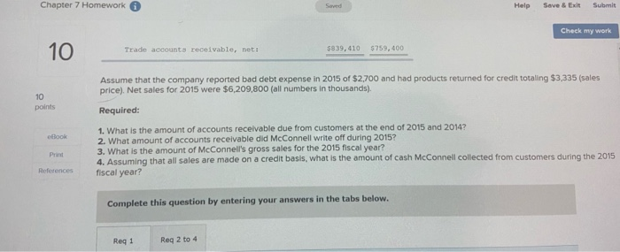 Solved Chapter 7 Homework Saved Help Save & Exit Submi Check | Chegg.com