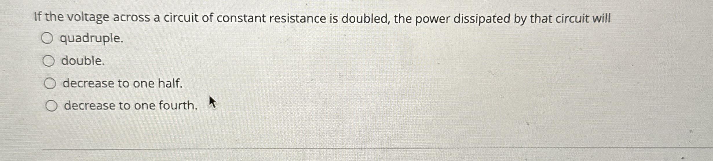 Solved If the voltage across a circuit of constant | Chegg.com