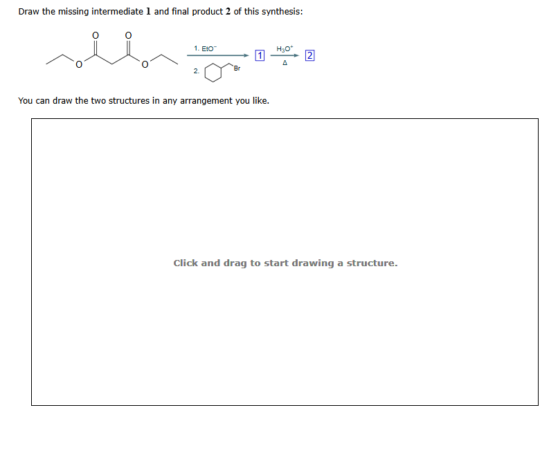 Solved Draw the missing intermediate \( \mathbf{1} \) ﻿and | Chegg.com
