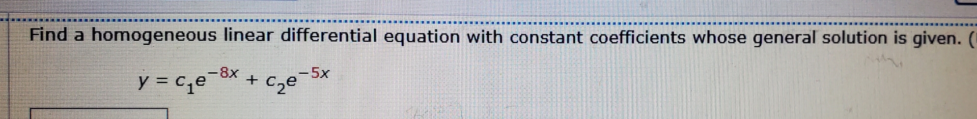 Solved Find a homogeneous linear differential equation with | Chegg.com