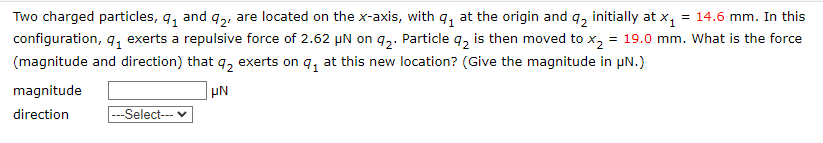 Solved Two charged particles, q1 ﻿and q2, ﻿are located on | Chegg.com