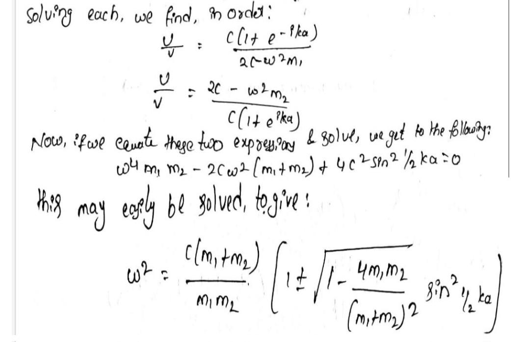 Solved How do I equate these two expressions in details to | Chegg.com
