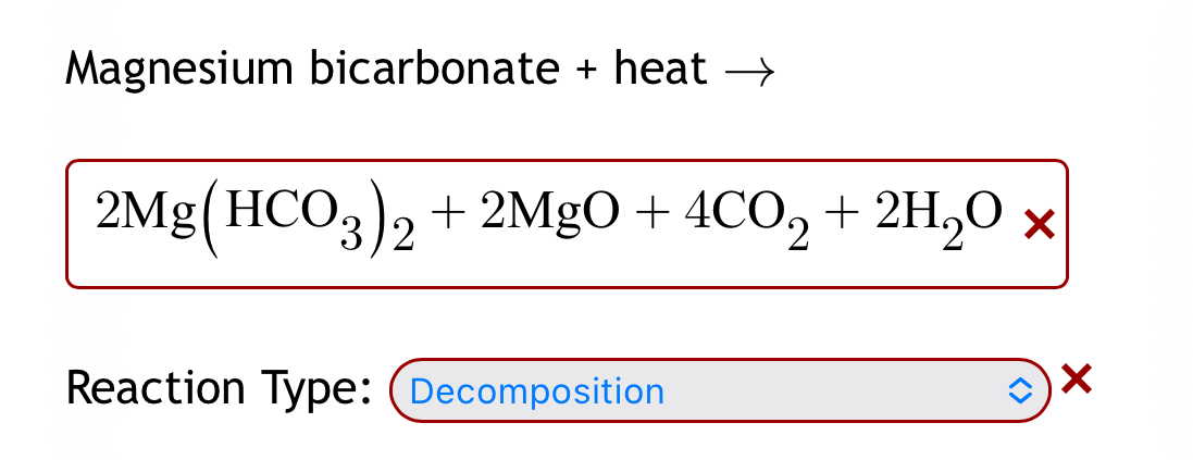 Magnesium bicarbonate + ﻿heat | Chegg.com