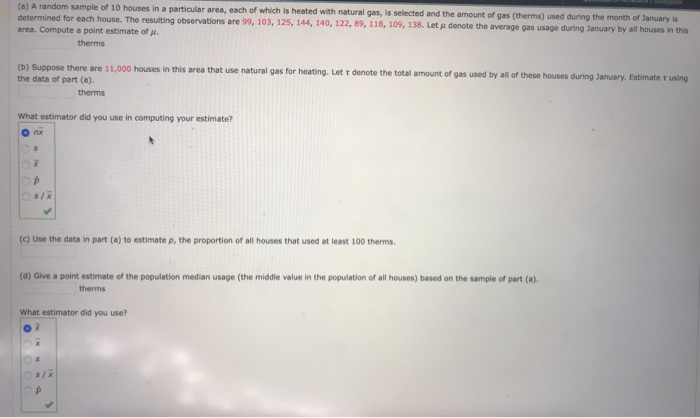 Solved (a) A random sample of 10 houses in a particular | Chegg.com