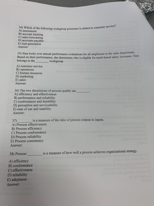 Solved Answer: 29) Which of the following is an example of a | Chegg.com