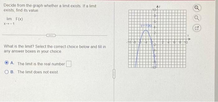 Solved Decide from the graph whether a limit exists. If a | Chegg.com