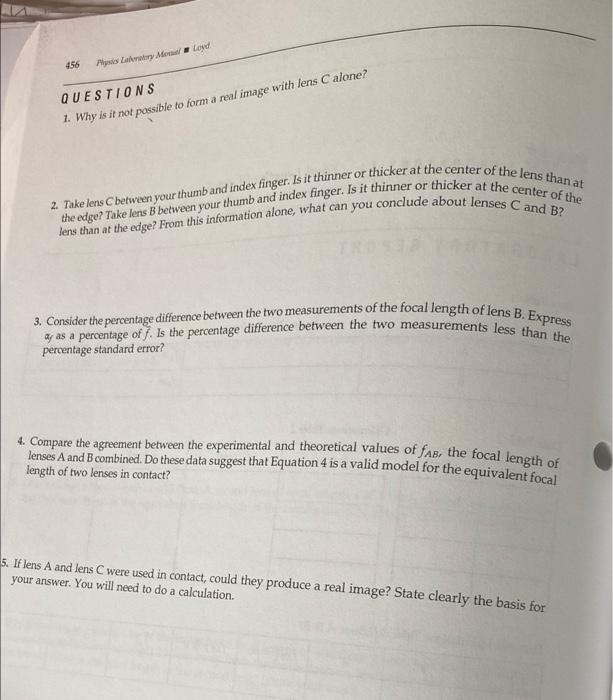 Solved 456 Pia Lay Me Loyd QUESTIONS 1. Why is it not | Chegg.com