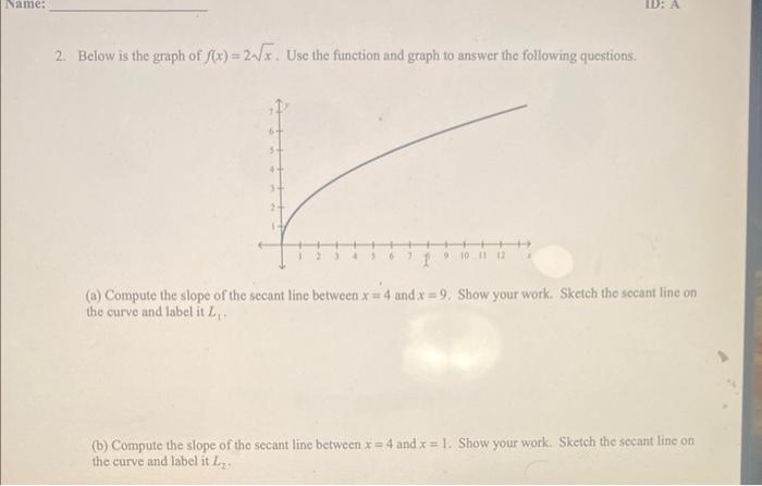 Solved 2. Below is the graph of f(x)=2x. Use the function | Chegg.com