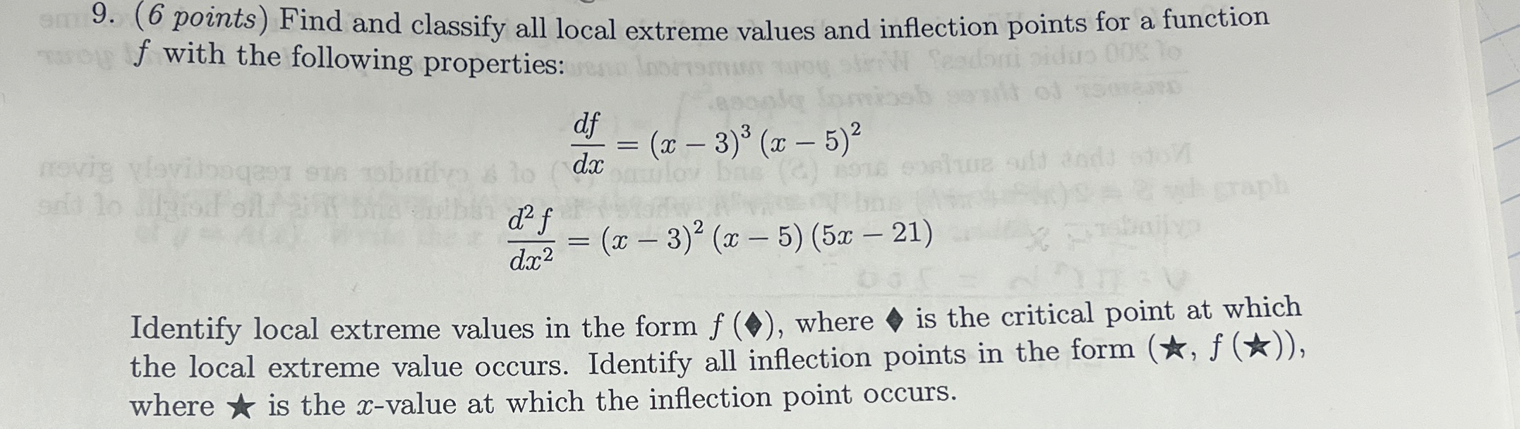Solved (6 ﻿points) ﻿Find and classify all local extreme | Chegg.com