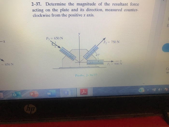 Solved 2-5. Resolve the force F, into components acting | Chegg.com