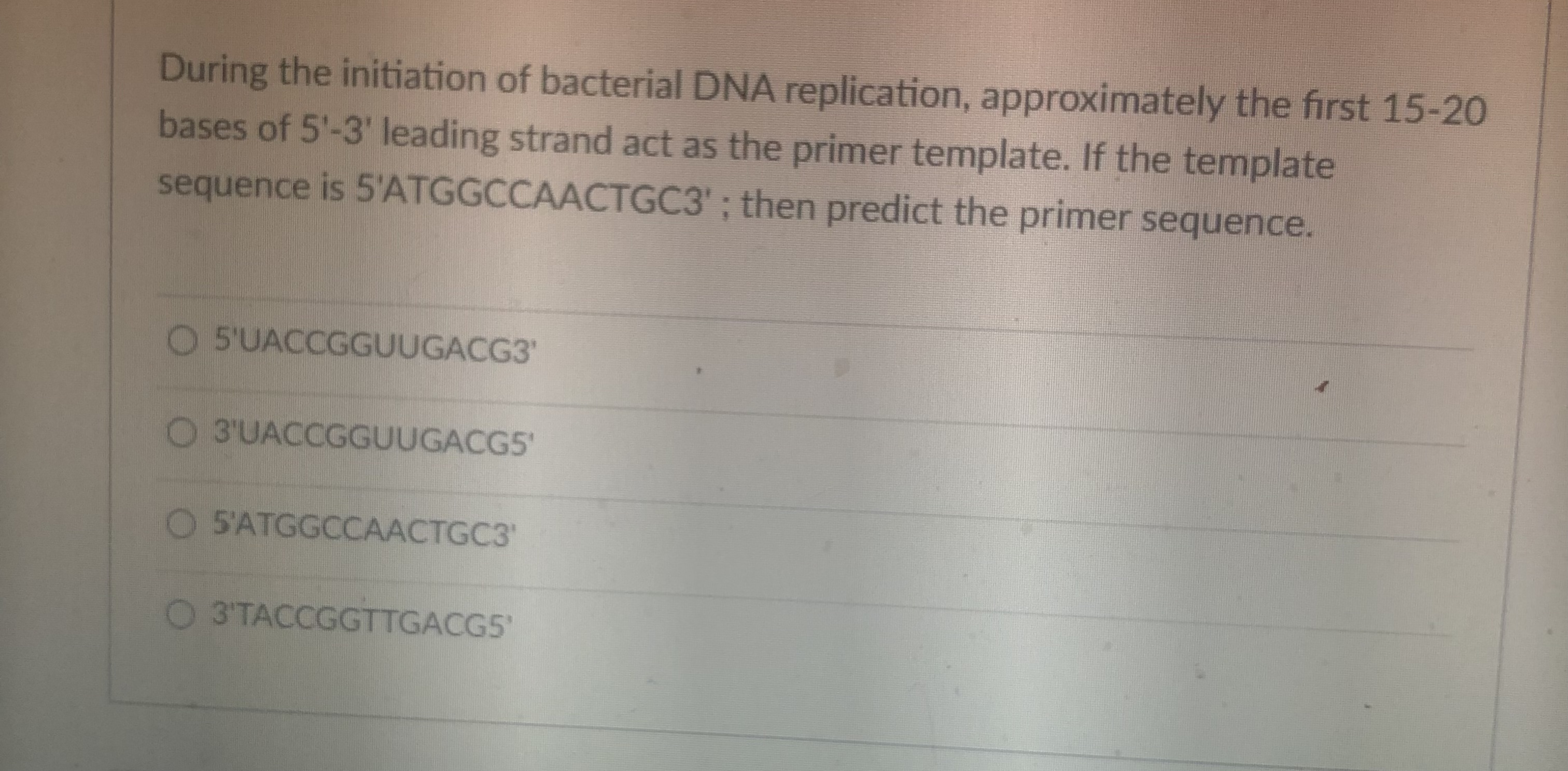Solved During the initiation of bacterial DNA replication, | Chegg.com