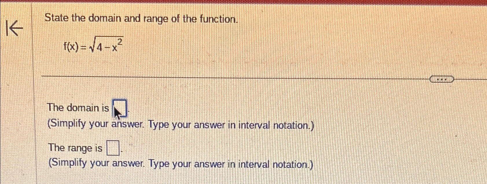 Solved State the domain and range of the | Chegg.com