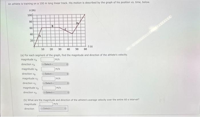 Solved (a) For each segment of the graph, find the magnitude | Chegg.com