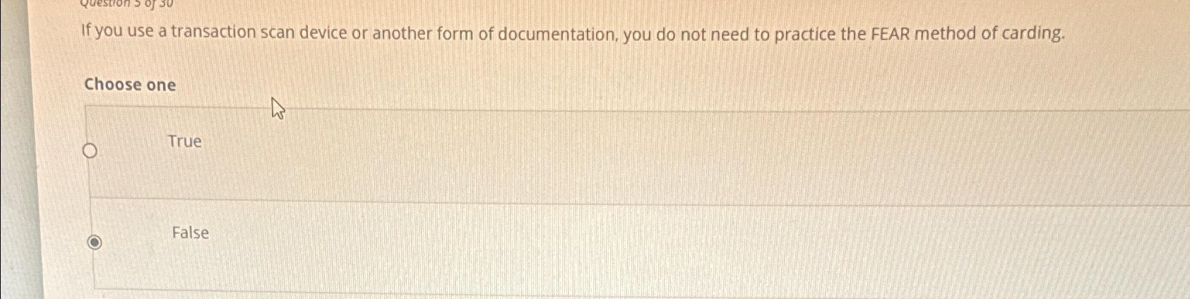 Solved If you use a transaction scan device or another form | Chegg.com