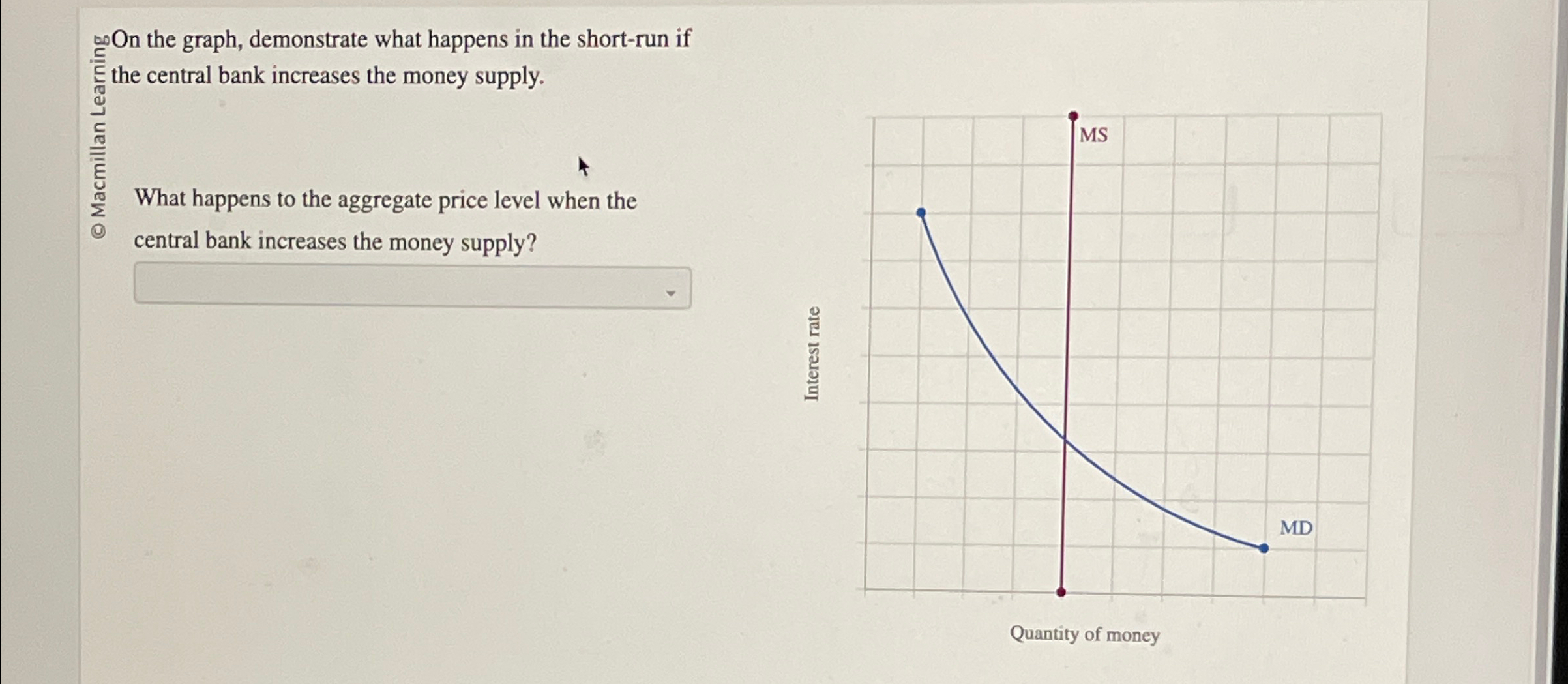 Solved What happens to the aggregate price level when the | Chegg.com