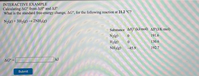 Solved INTERACTIVE EXAMPLE Calculating AG from AHⓇ and AS | Chegg.com