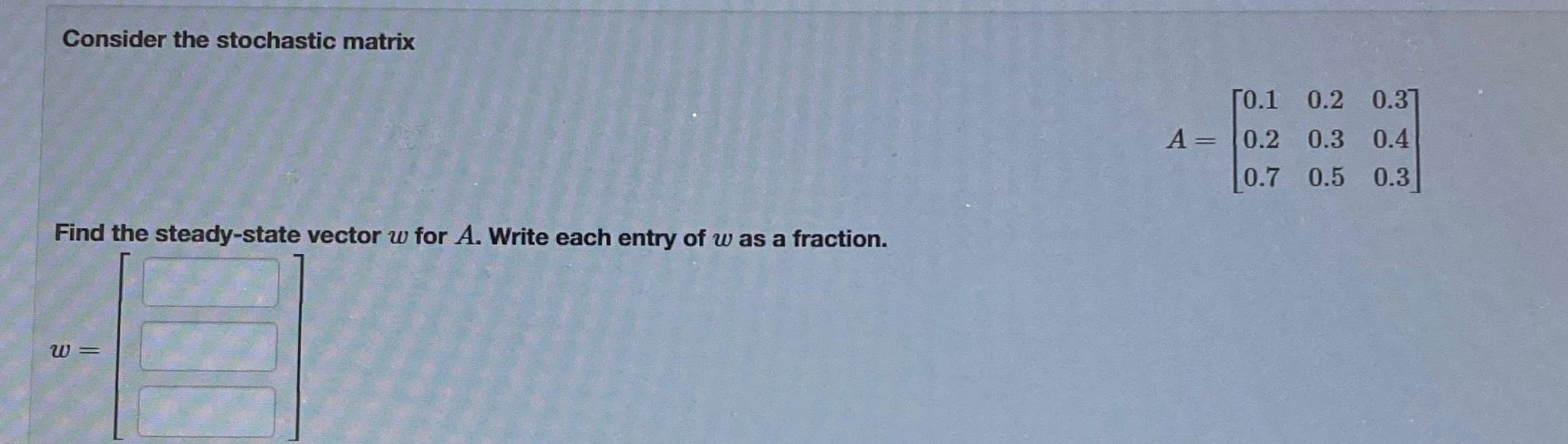 Solved Consider the stochastic | Chegg.com